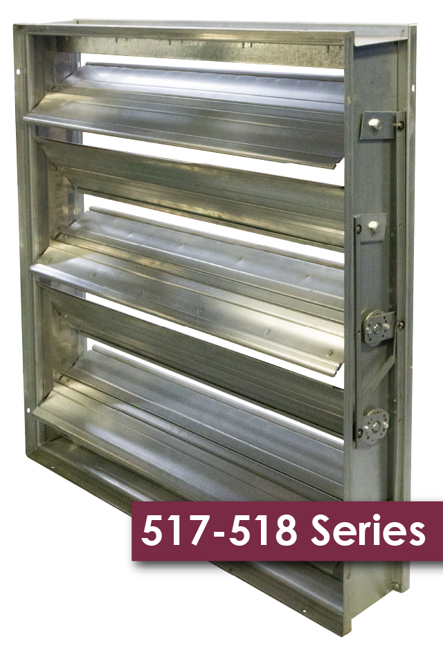 The 517 - 518 Steel Airfoil Blade HVAC Dampers